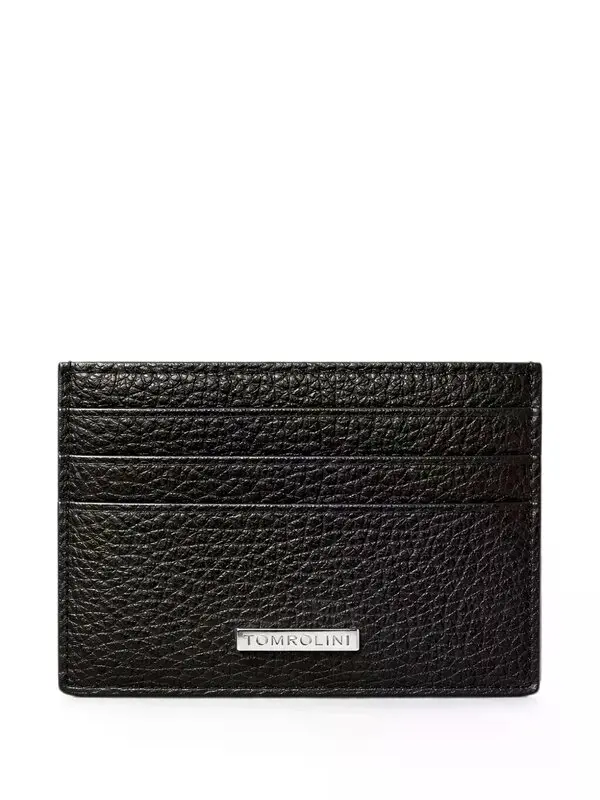 TOMBOLINI Logo-plaque Pebbled Leather Cardholder - Black