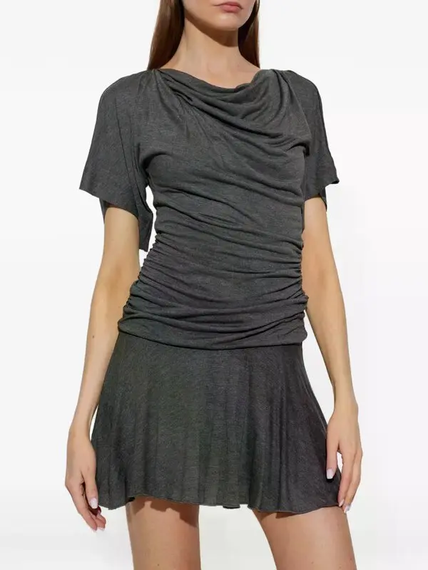 MARANT ETOILE Raima Ruched Mini Dress - Grey
