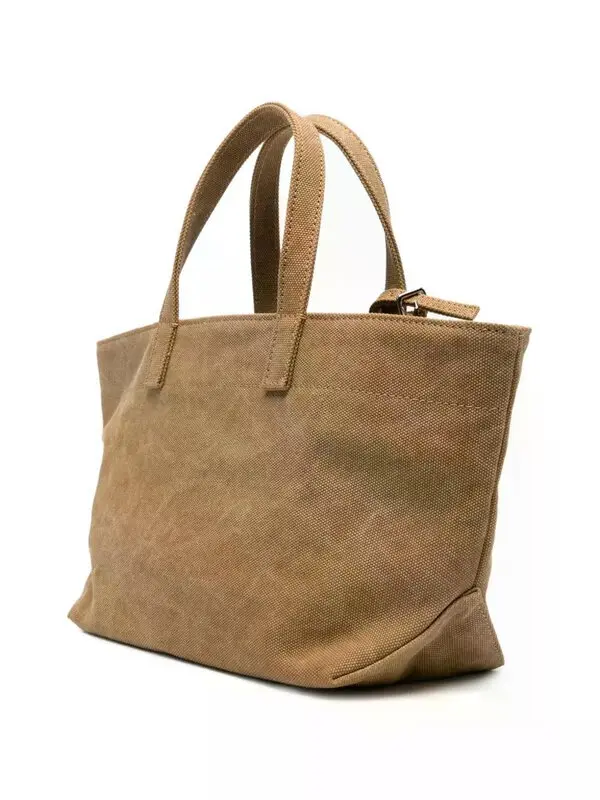 A.p.c. Canvas Tote Bag With Logo Embroidery And Cardholder - Neutrals