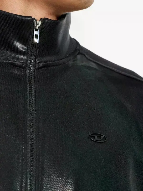 DIESEL® Glossy Zip-up Sweater