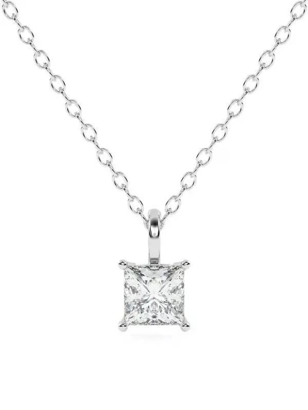 DIAMOND ESSENTIALS Diamond Pendant Necklace In 14kt White Gold