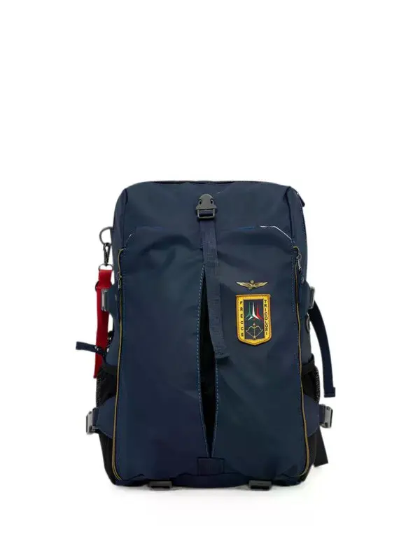 AERONAUTICA MILITARE Backpack With Camouflage Lining And Logo Patch - Blue