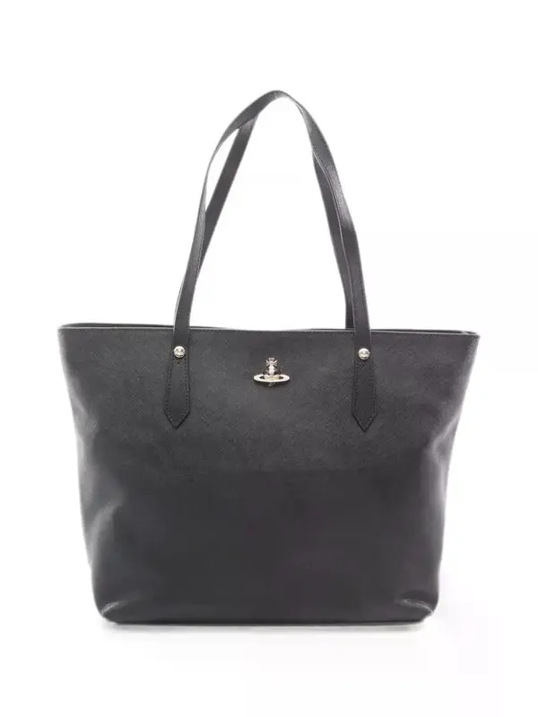 VIVIENNE WESTWOOD Saffiano Orb Tote Bag - Black