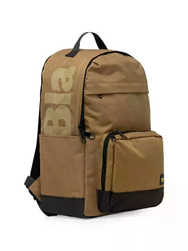 BLAUER. Logo Print Backpack - Neutrals