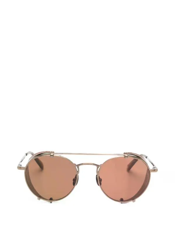 Garrett Leight Ocampo Round Frame Sunglasses - Brown