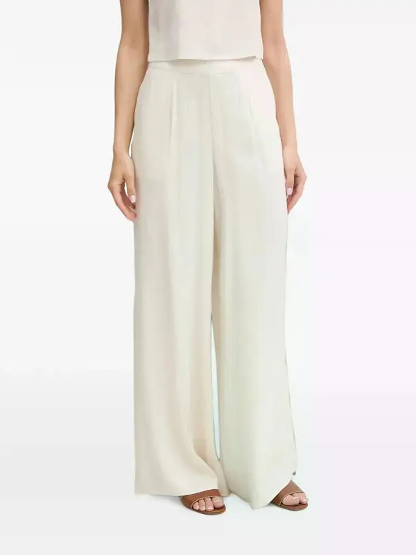 Guess Wide-leg Trousers With Logo Detail