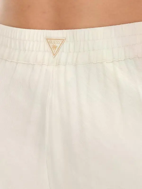 Guess Wide-leg Trousers With Logo Detail