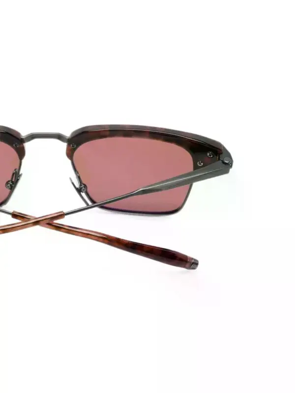 AKONI Euclid Square-frame Sunglasses - Brown