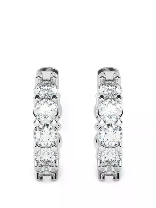 DIAMOND ESSENTIALS Diamond Pavé-set Huggie Hoop Earrings
