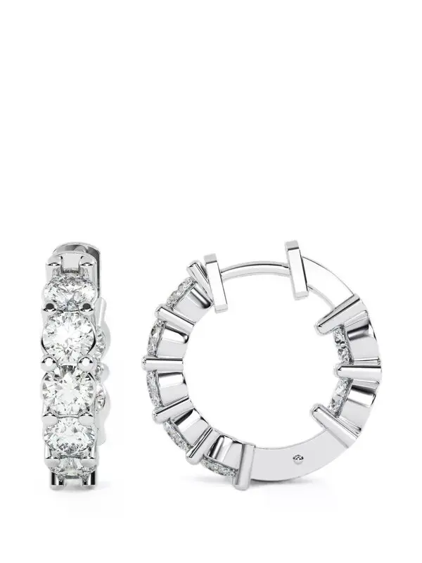 DIAMOND ESSENTIALS Diamond Pavé-set Huggie Hoop Earrings