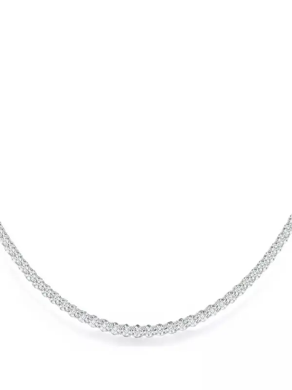 DIAMOND ESSENTIALS 10 Carat Diamond Necklace In White Gold