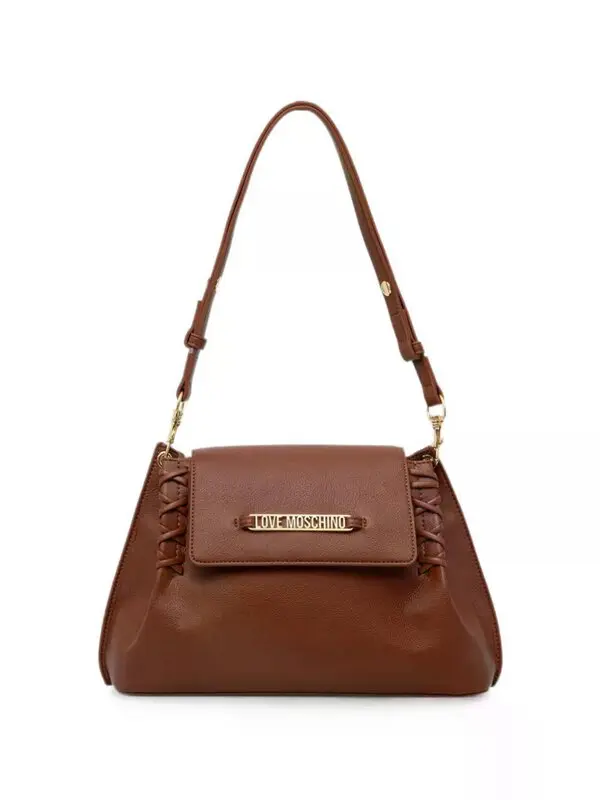 Moschino Logo-lettering Shoulder Bag - Brown