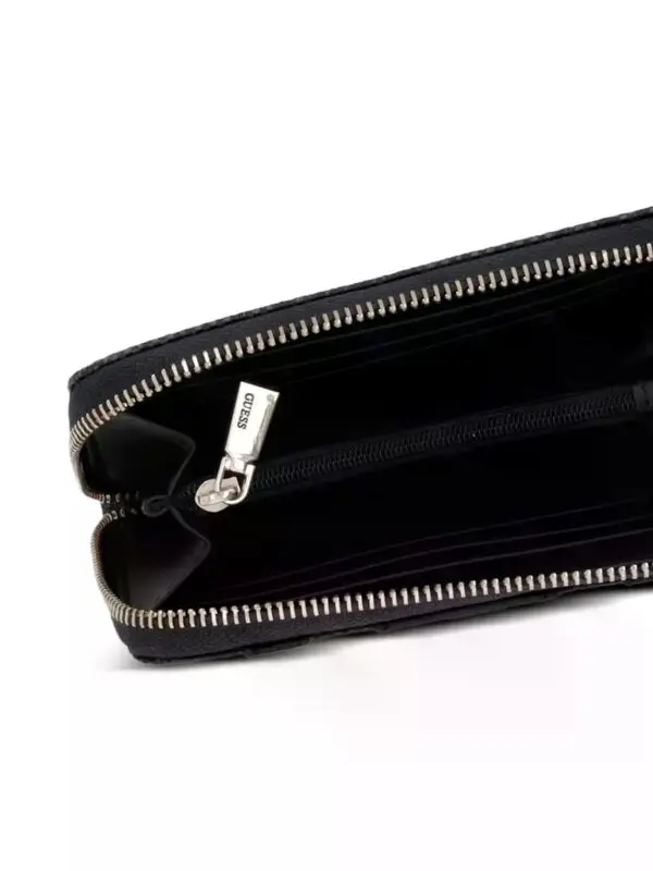 Guess Laurel Logo-print Panelled Wallet - Grey