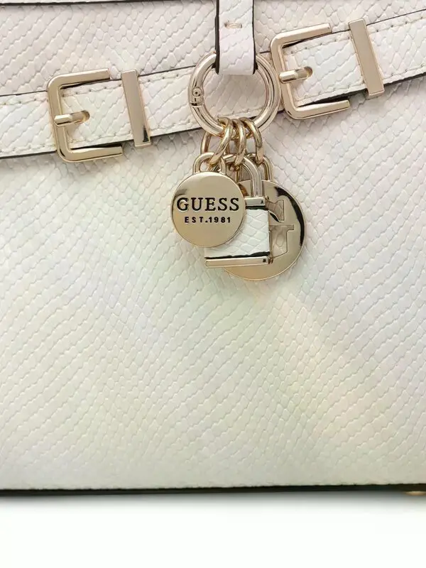 Guess Buckle-detail Logo-charm Tote Bag