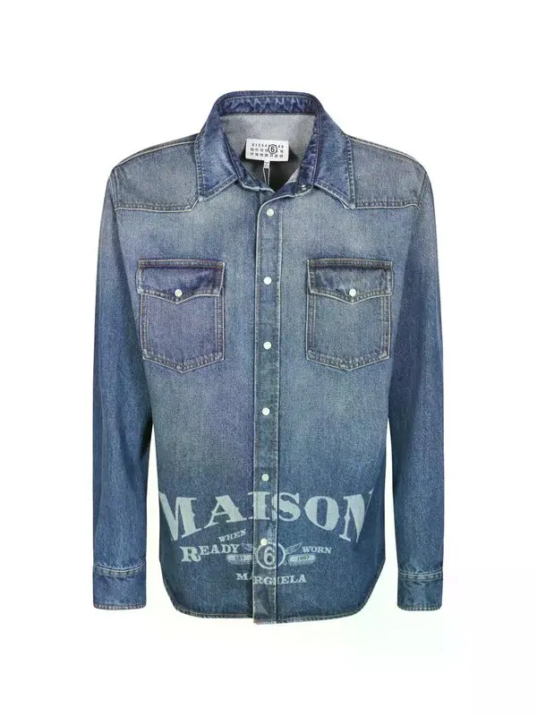 MAISON MARGIELA Faded Wash Denim Overshirt
