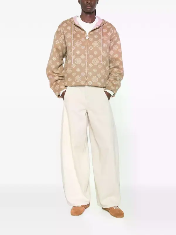 Casablanca Hooded Jacket With Monogram Print