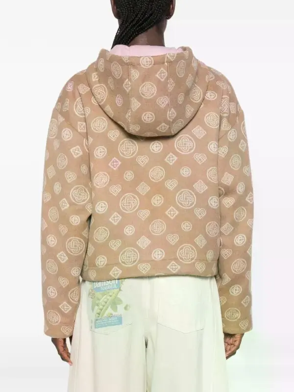Casablanca Hooded Jacket With Monogram Print
