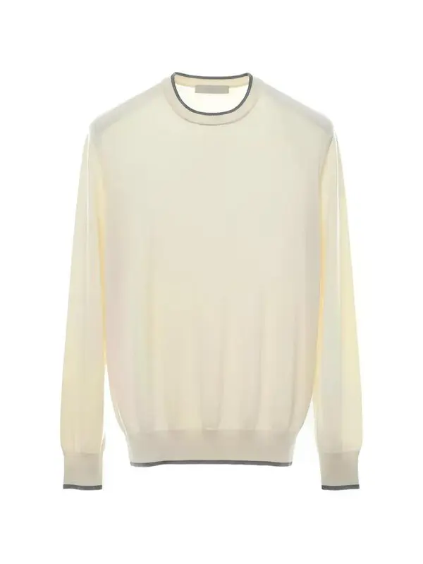 TOMBOLINI Contrast-trim Fine Knit Crew Neck Sweater
