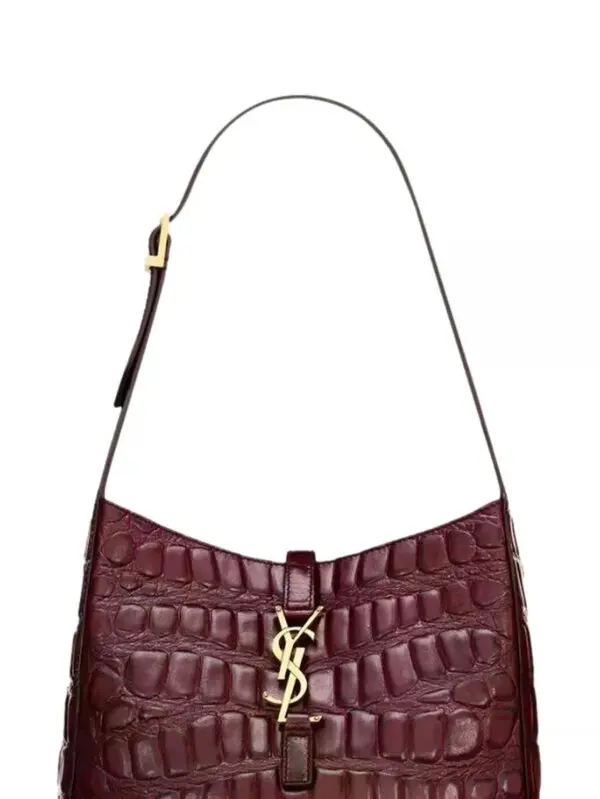 Saint Laurent Le 5 À 7 Crocodile-embossed Leather Shoulder Bag - Red