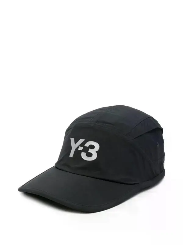 Y3 Panelled Baseball Cap With Logo Print - Black