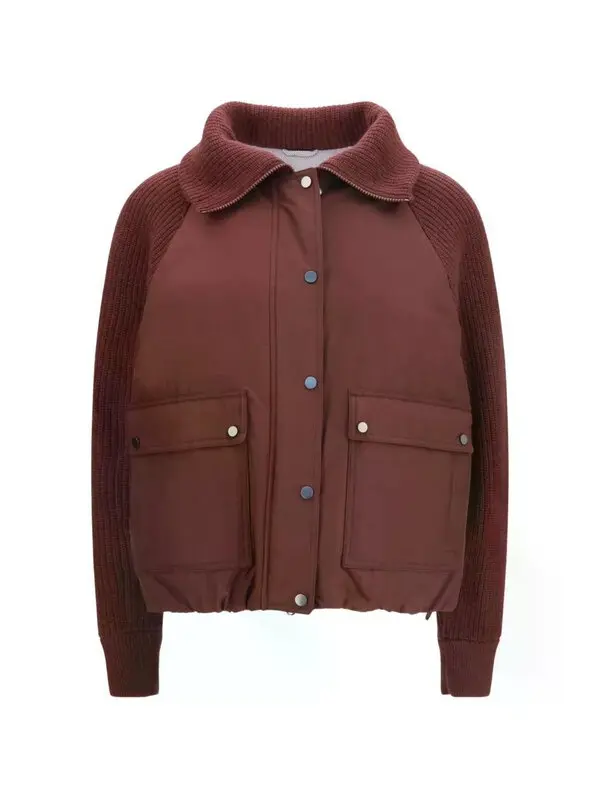 Brunello Cucinelli Padded Knitted-sleeve Jacket
