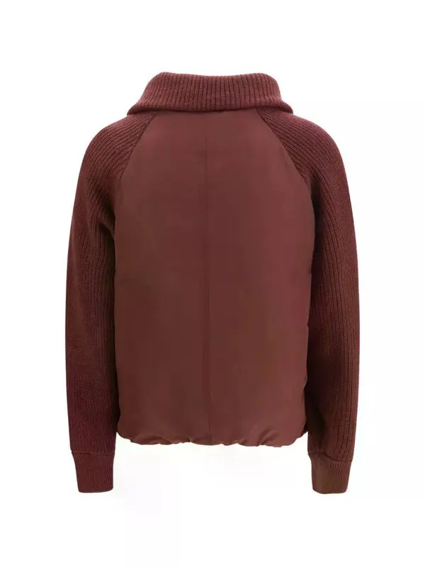 Brunello Cucinelli Padded Knitted-sleeve Jacket