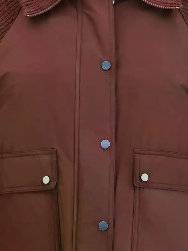 Brunello Cucinelli Padded Knitted-sleeve Jacket