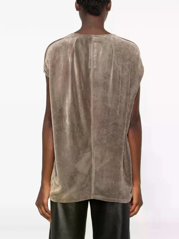 Rick Owens V-neck Cap Sleeve Blouse