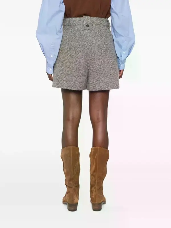 GOLDEN GOOSE Tweed Effect Pleated Shorts