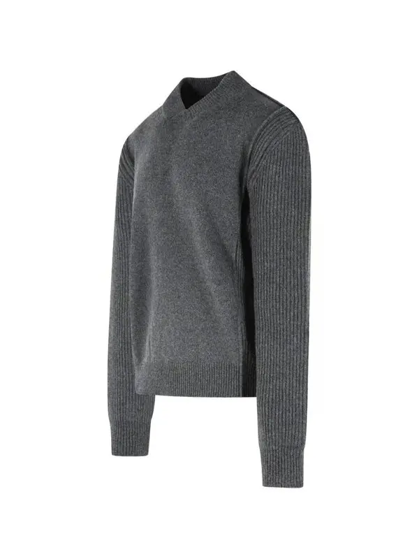 Marni Ribbed Knit V-neck Sweater