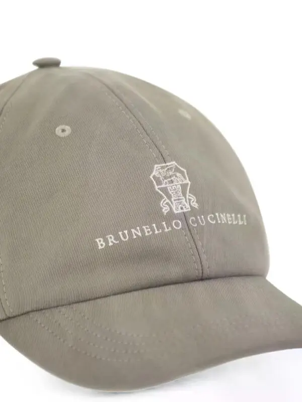 Brunello Cucinelli Embroidered Logo Baseball Cap - Grey