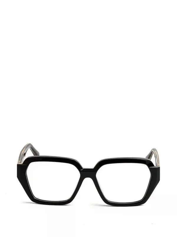 Cazal Geometric Frame Eyeglasses - Black