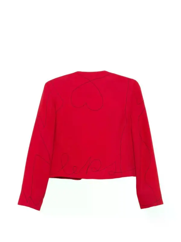 Moschino Embroidered Button-up Jacket