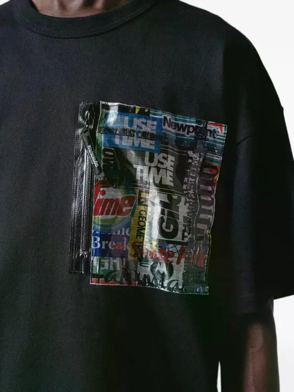 YOSHIOKUBO Cotton Jersey Zip-pocket T-shirt