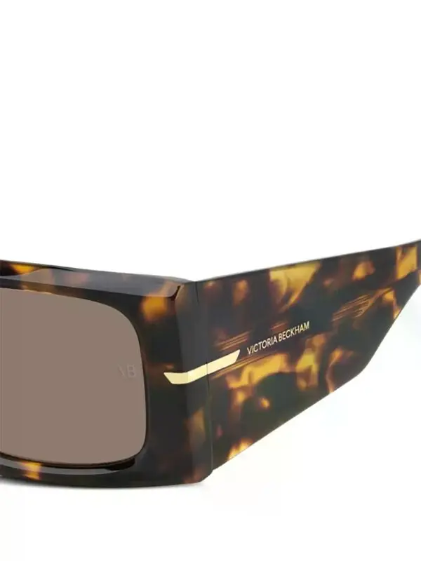 Victoria Beckham Tortoiseshell Rectangle-frame Sunglasses