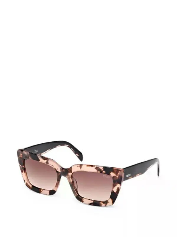 Emilio Pucci Tortoiseshell Effect Square Frame Sunglasses