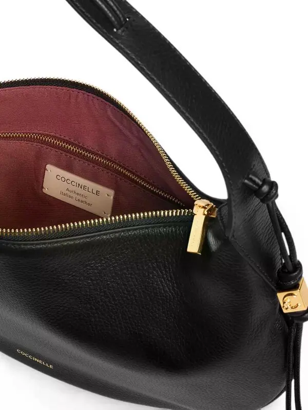 COCCINELLE Medium Thess Leather Shoulder Bag - Black