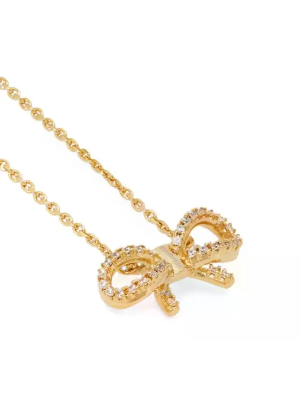 FERRAGAMO Vara Crystal-embellished Bow Necklace