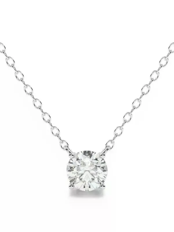 Diamond Essentials 14k White Gold Round-cut Diamond Necklace - Silver