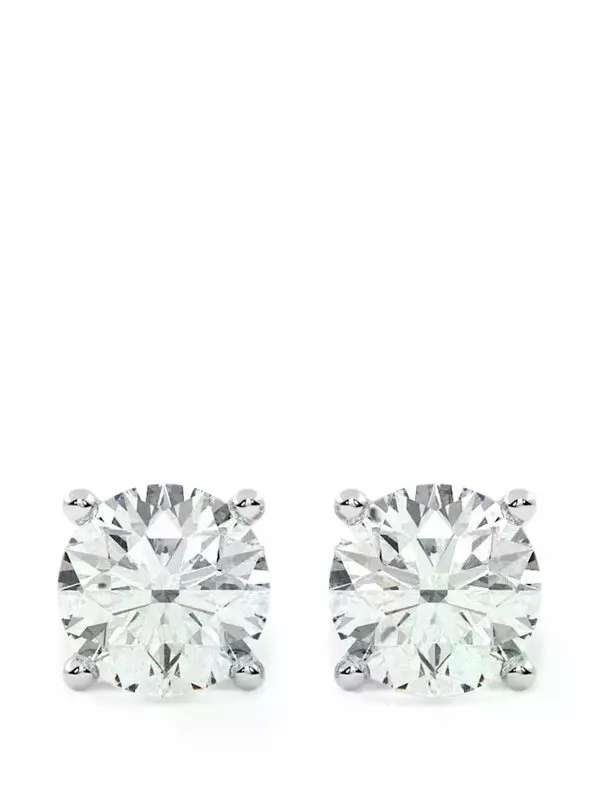 DIAMOND ESSENTIALS 14k White Gold Diamond Stud Earrings