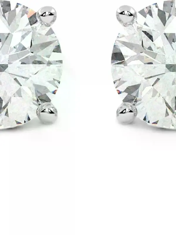 Diamond Essentials 1.50 Carat Solitaire Diamond Stud Earrings In 14k White Gold