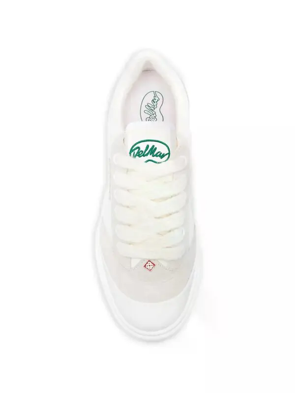 Casablanca Suede Panel Logo Print Sneakers