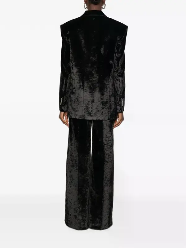 DONDUP Crushed Velvet Suit With Peak Lapels