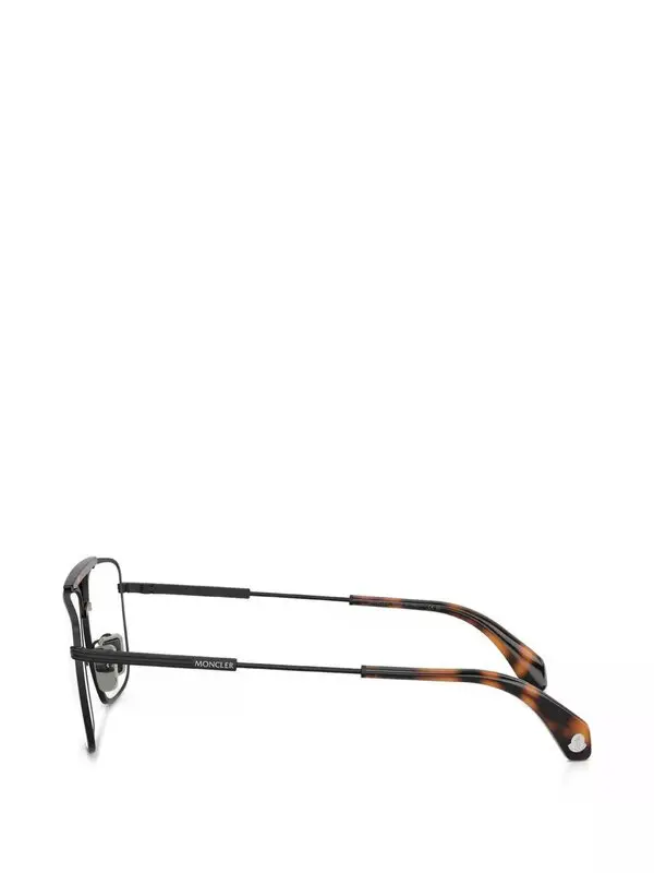 Moncler Tortoiseshell-effect Full Rim Eyeglasses