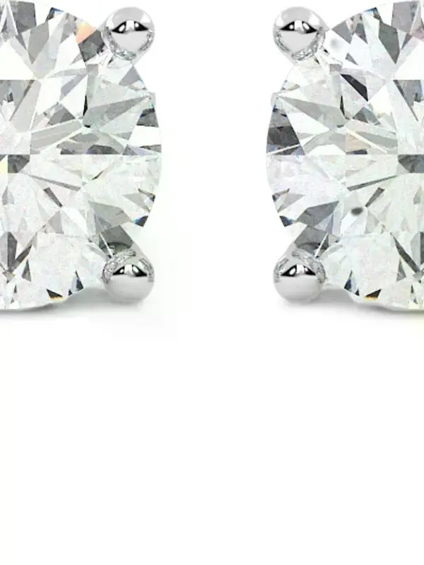 Diamond Essentials Diamond Solitaire Princess Cut Stud Earrings