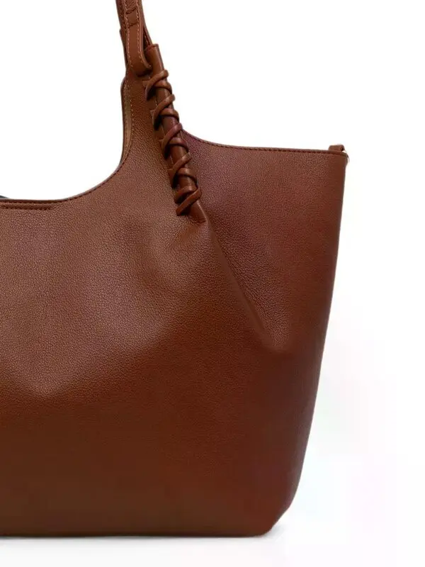Moschino Logo-lettering Whipstitched Tote Bag