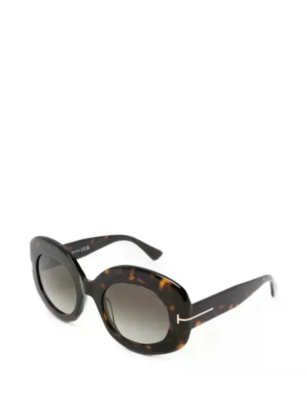 TOM FORD Claudette Round-frame Sunglasses - Brown