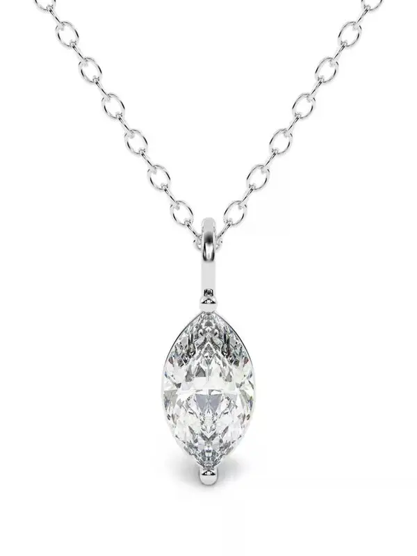 DIAMOND ESSENTIALS Marquise-cut Diamond Solitaire Pendant Necklace