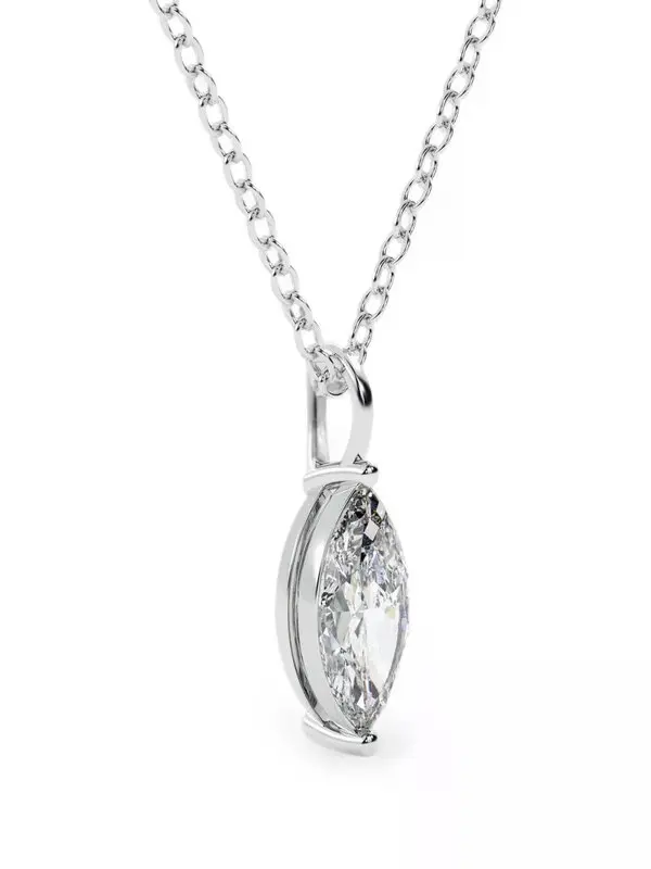 DIAMOND ESSENTIALS Marquise-cut Diamond Solitaire Pendant Necklace