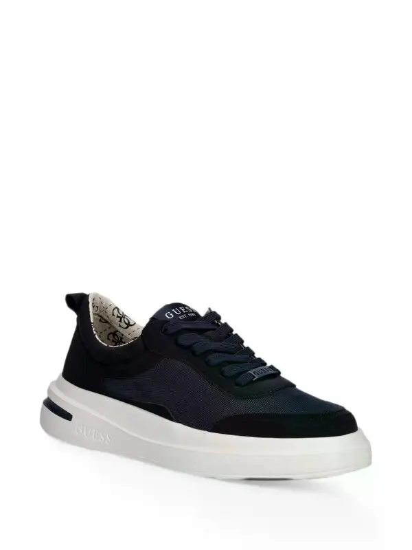 Guess Logo Plaque Panelled Sneakers